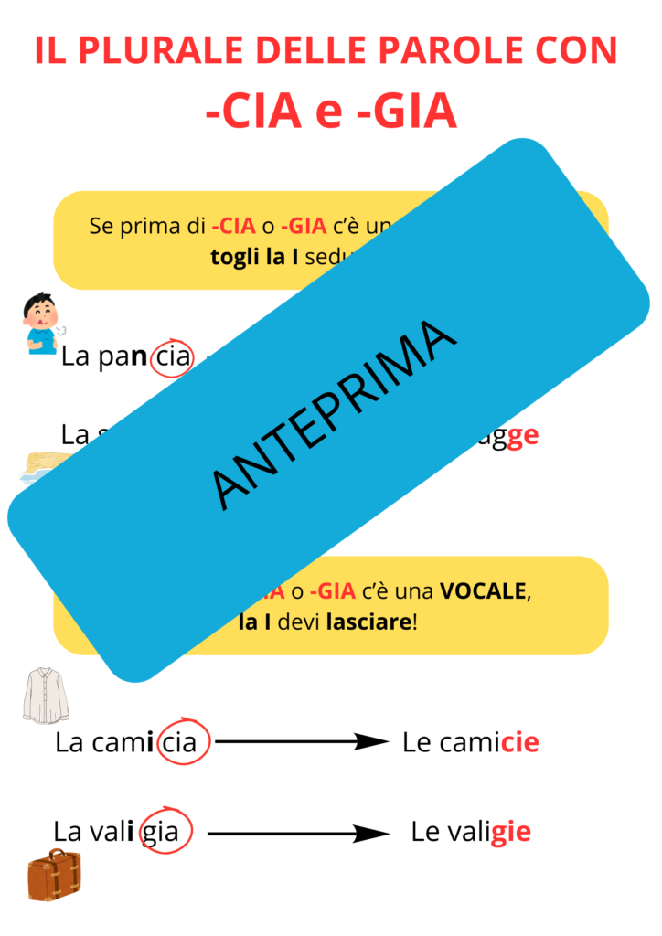 Plurale parole con -CIA e -GIA • Edudoro