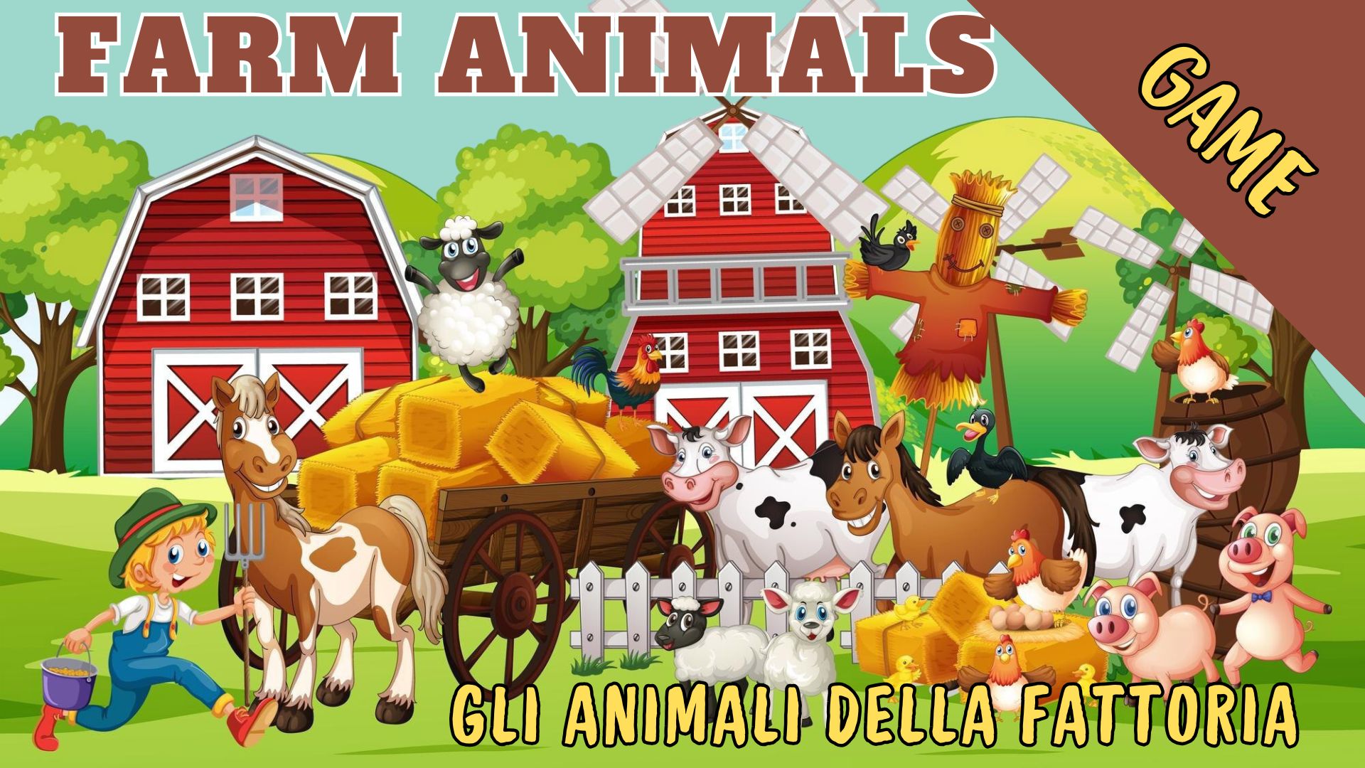 FARM ANIMALS - GLI ANIMALI DELLA FATTORIA: riconosci gli animali dalle ...