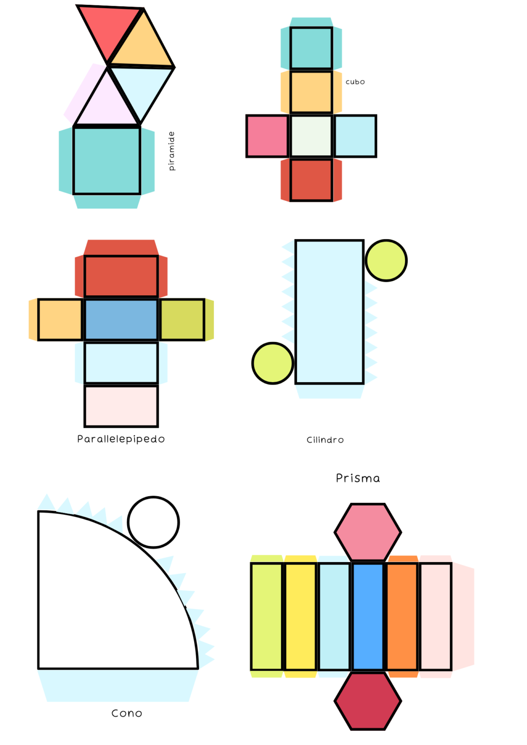 Modelli di Figure Solide da Costruire • Edudoro