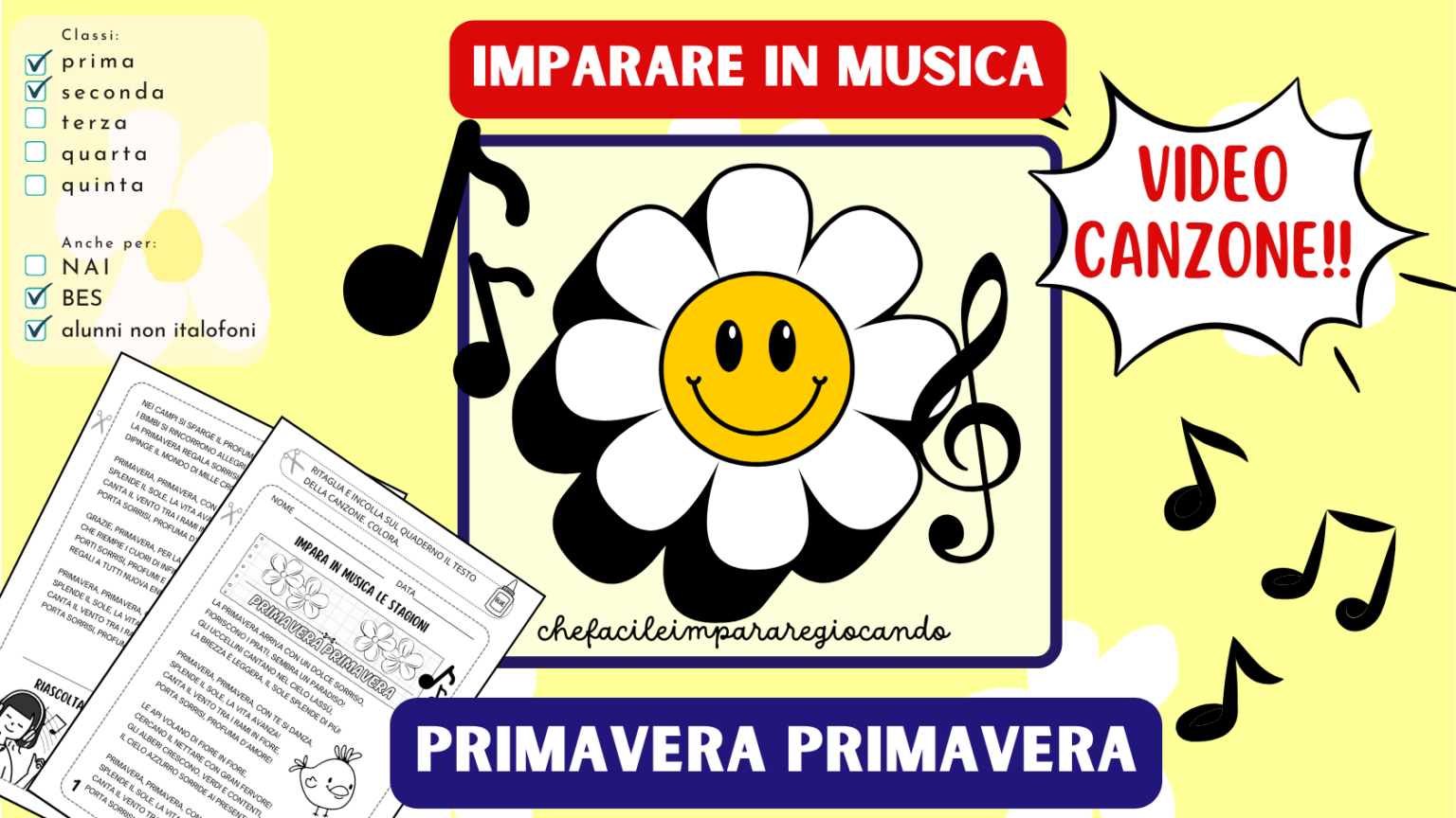 LE STAGIONI - PRIMAVERA - TESTO CANZONE "PRIMAVERA PRIMAVERA" - MUSICA ...