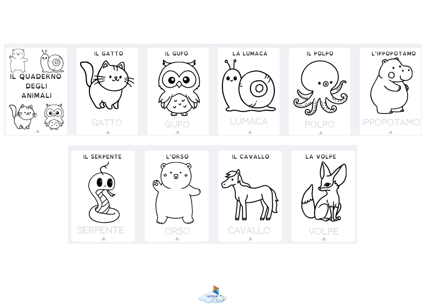 IL QUADERNO DEGLI ANIMALI DA COLORARE • Edudoro