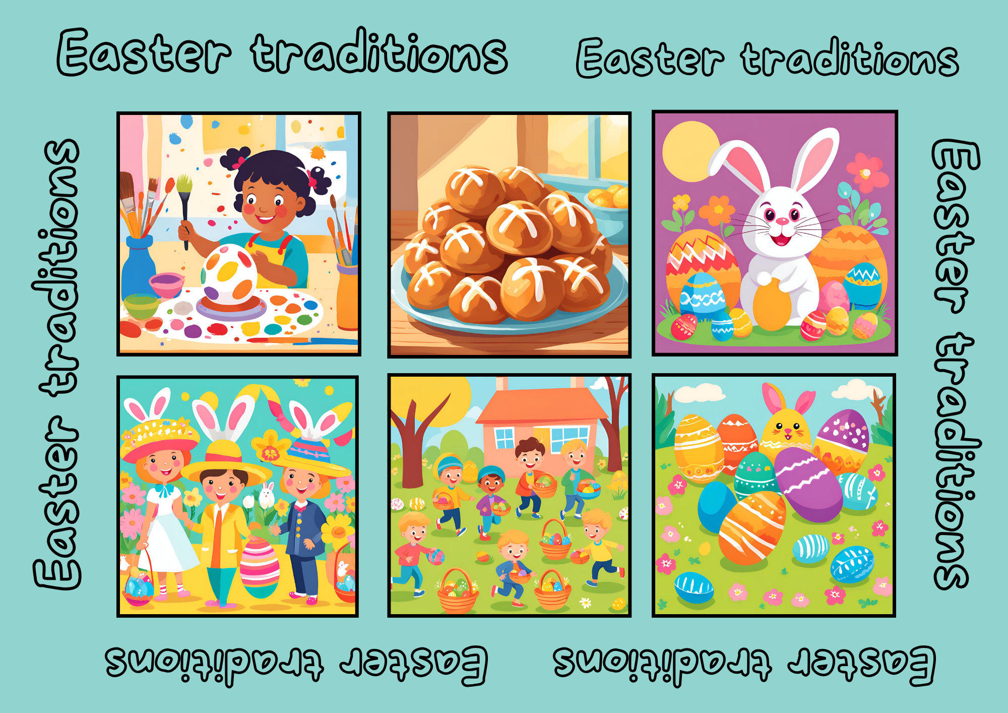 Easter Time: Easter Traditions Mini book • Edudoro