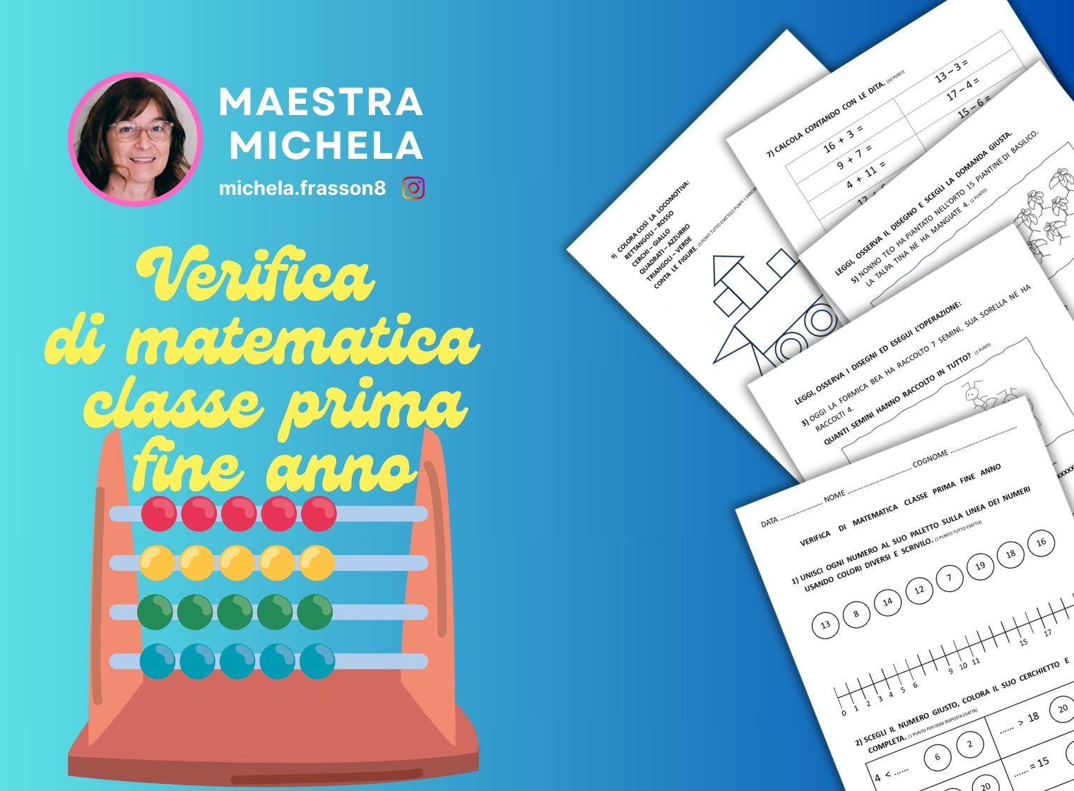VERIFICA FINALE DI MATEMATICA CLASSE PRIMA • Edudoro