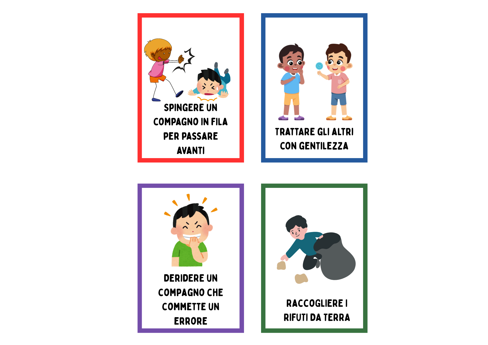 Carte tematiche sul rispetto + attività laboratoriali • Edudoro