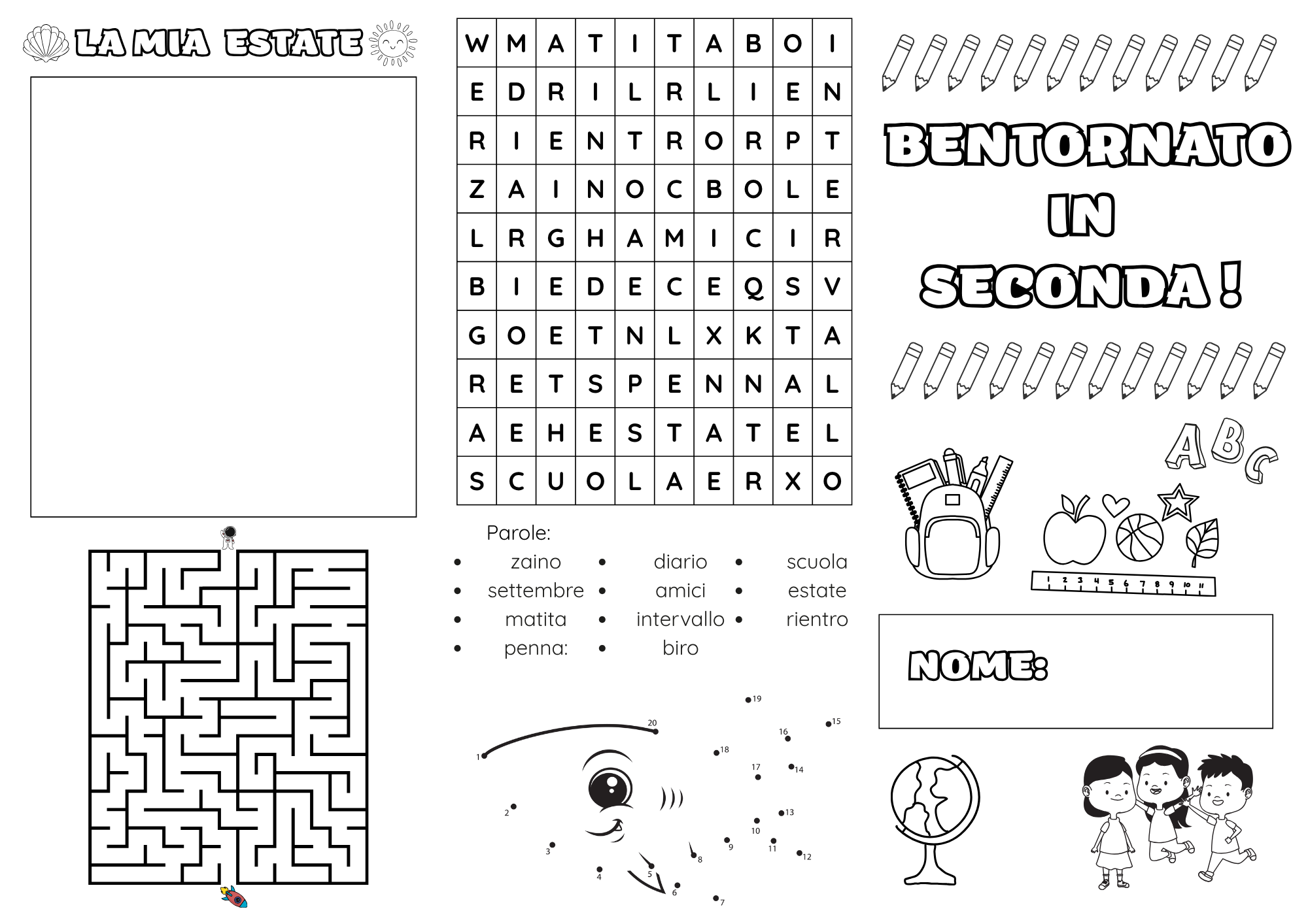 🎒 BROCHURE BACK TO SCHOOL – PIEGHEVOLE PER IL PRIMO GIORNO DI SCUOLA 🎒 ...