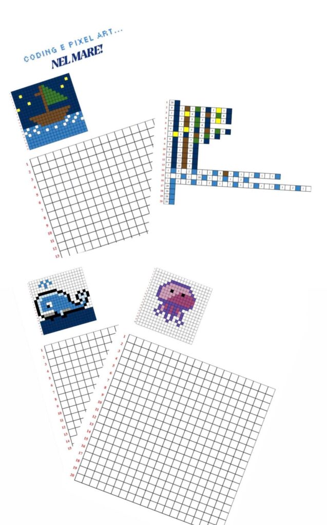 Attività di coding e pixel art...nel mare! • Edudoro
