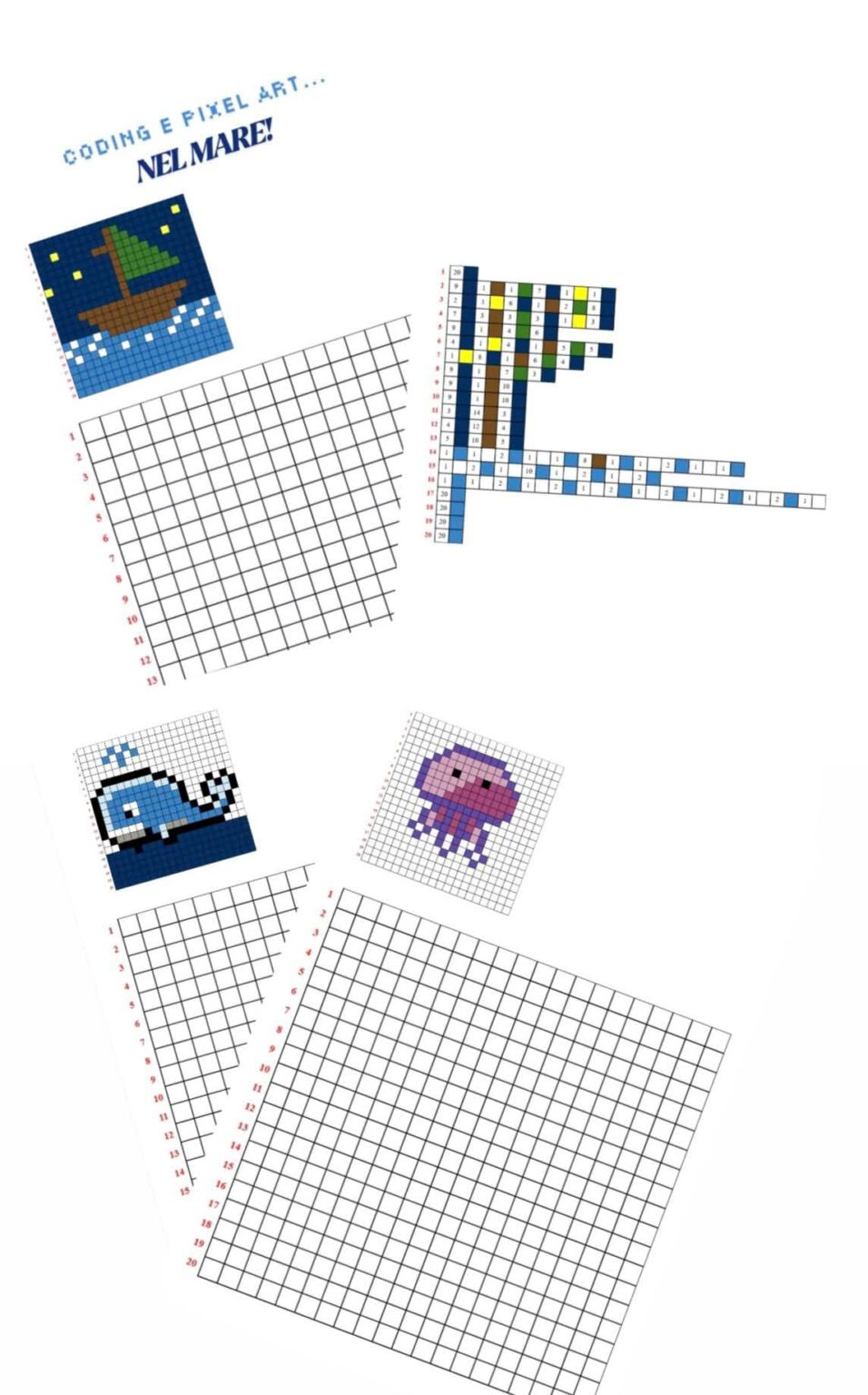 Attività di coding e pixel art...nel mare! • Edudoro