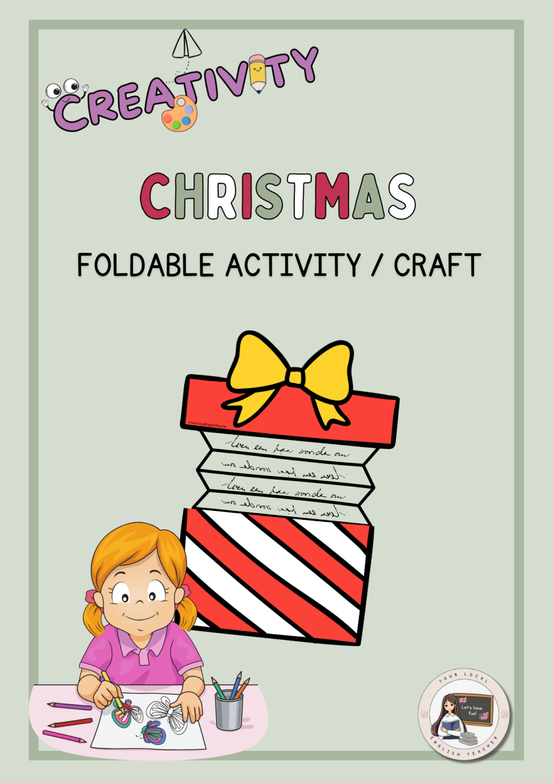 CHRISTMAS FOLDABLE ACTIVITY (GIFT) | CRAFT • Edudoro