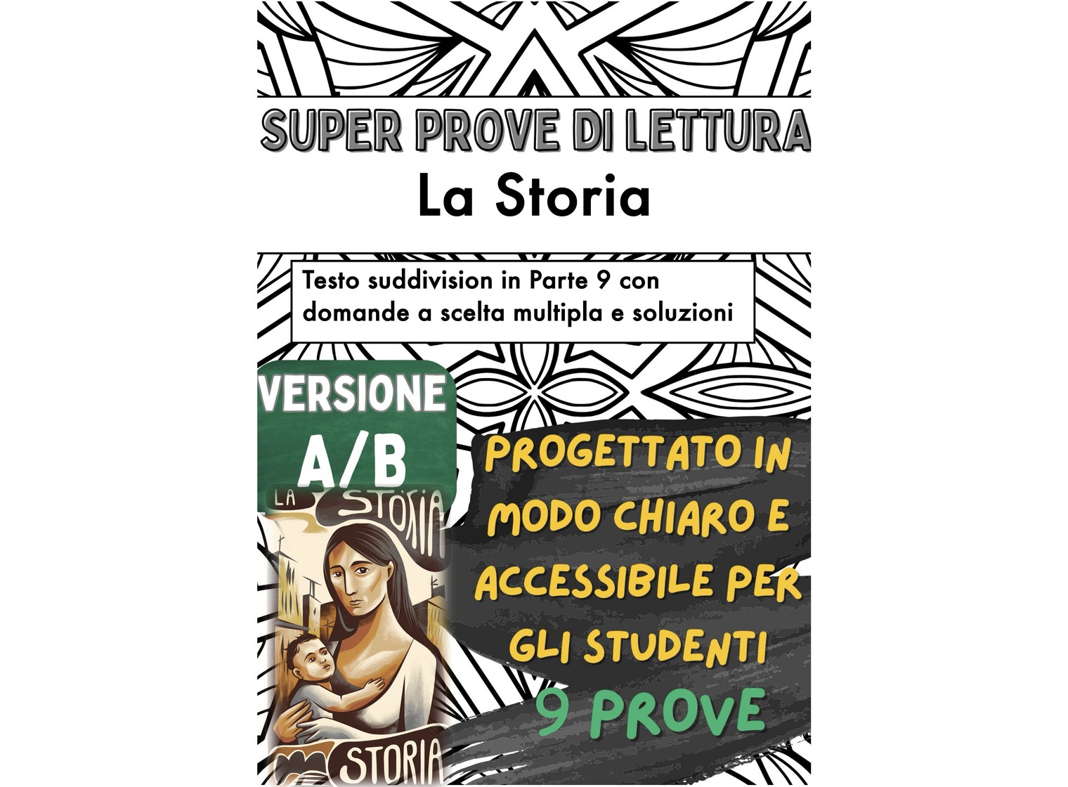 📘📚 9x Test di lettura su «La Storia» di Elsa Morante (Versione A/B ...