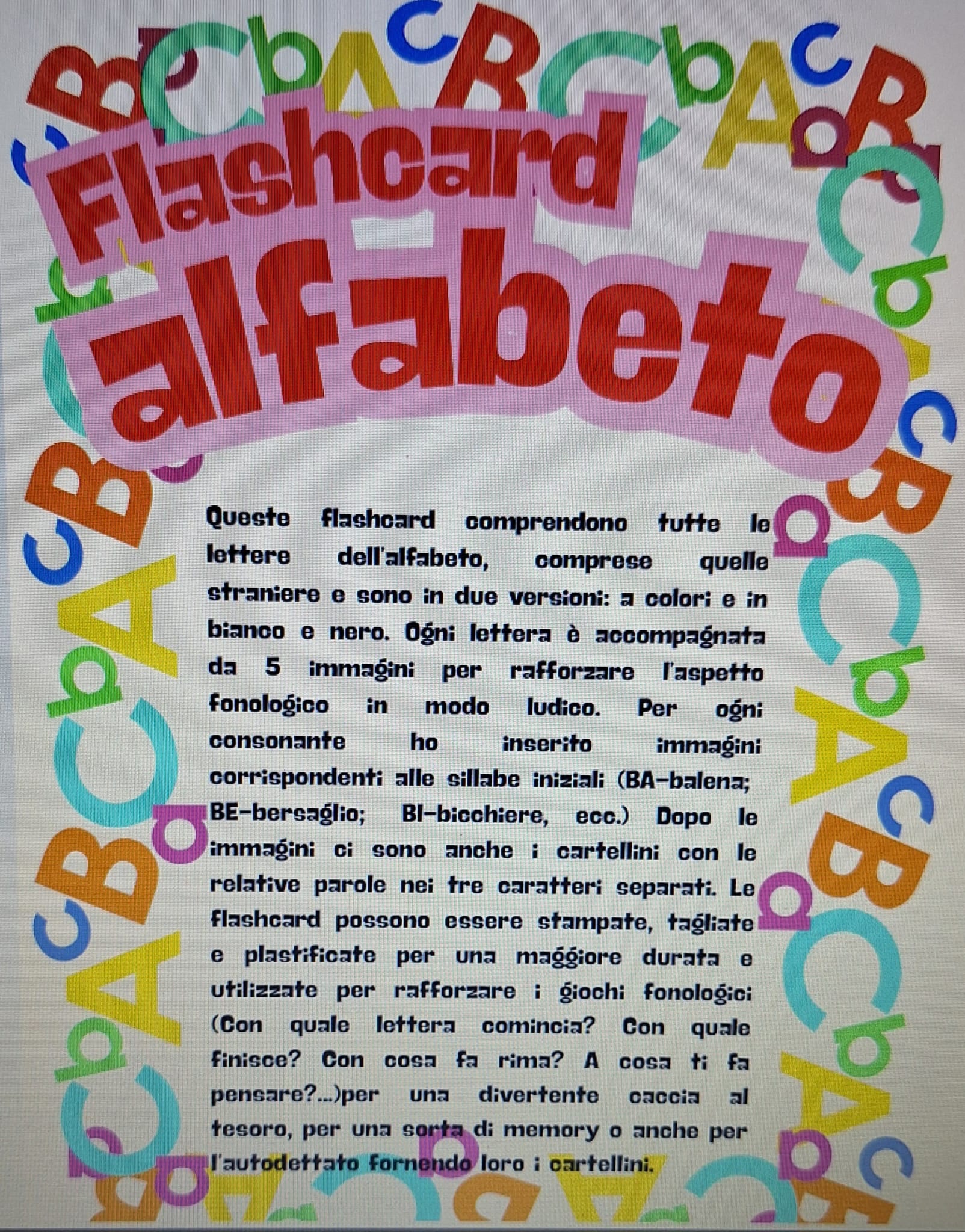 Flashcard dell'alfabeto • Edudoro