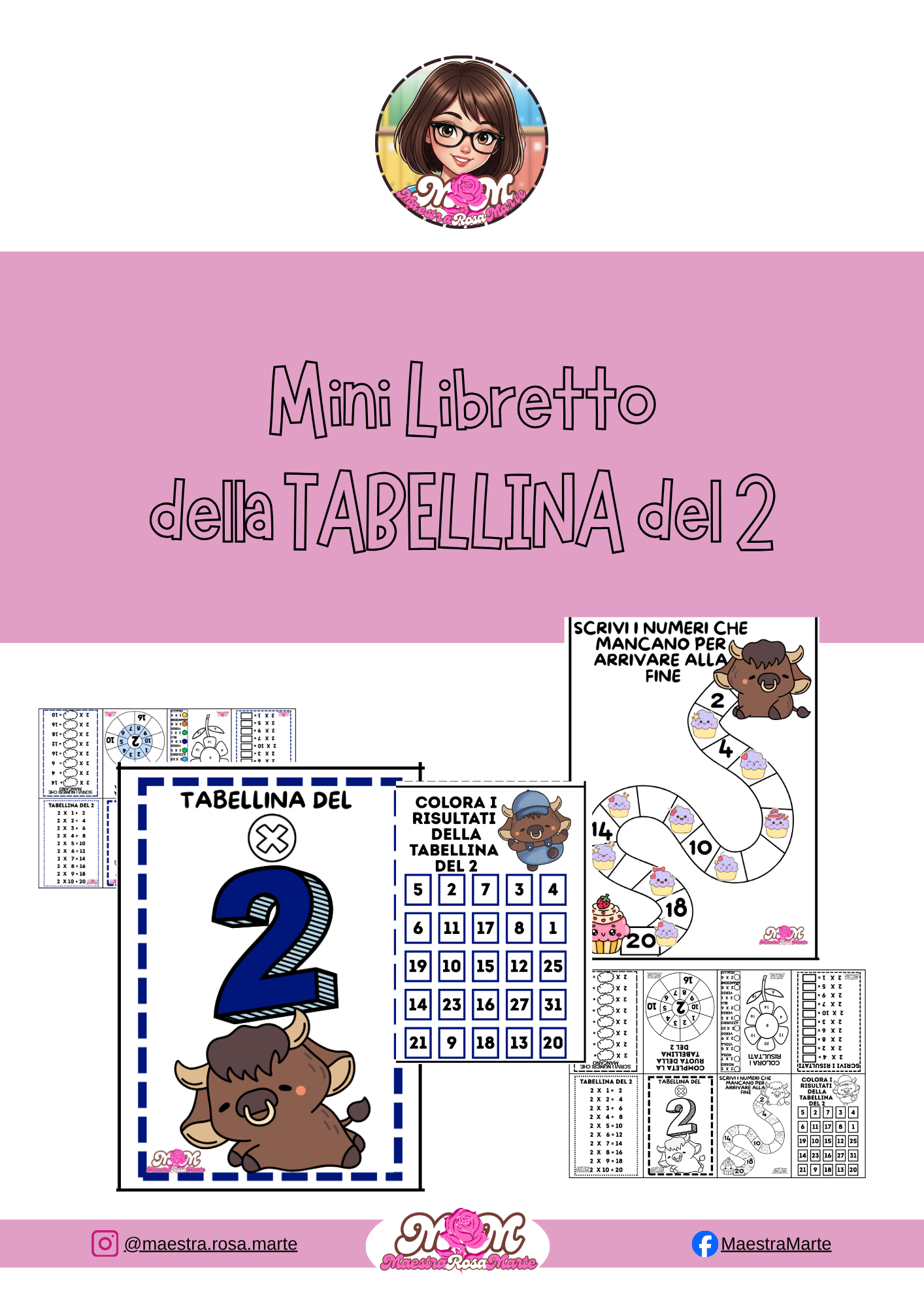 Mini Libretto della Tabellina del 2 • Edudoro