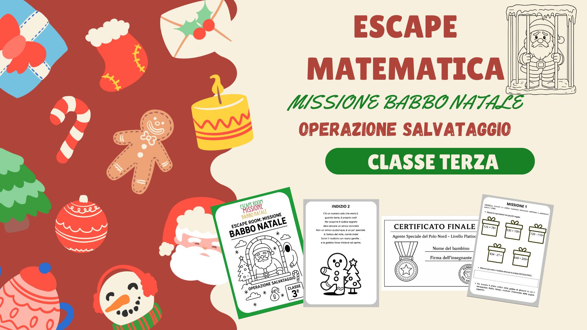 Escape matematica: Operazione Babbo Natale • Edudoro