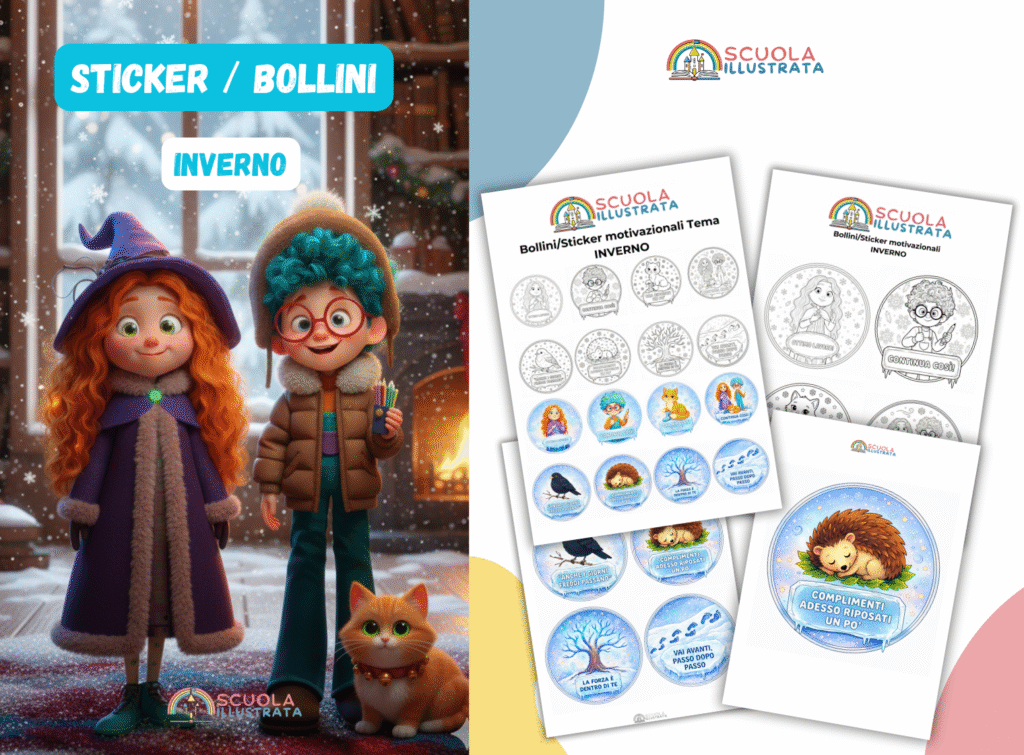 Sticker / Bollini Inverno – Scuola Illustrata • Edudoro