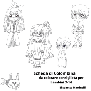 Scheda di Colombina da colorare • Edudoro