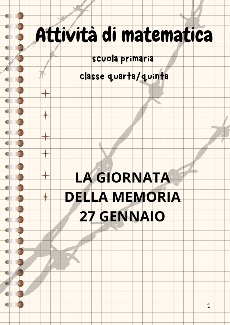 La giornata della memoria (attività di matematica classe quarta/quinta ...