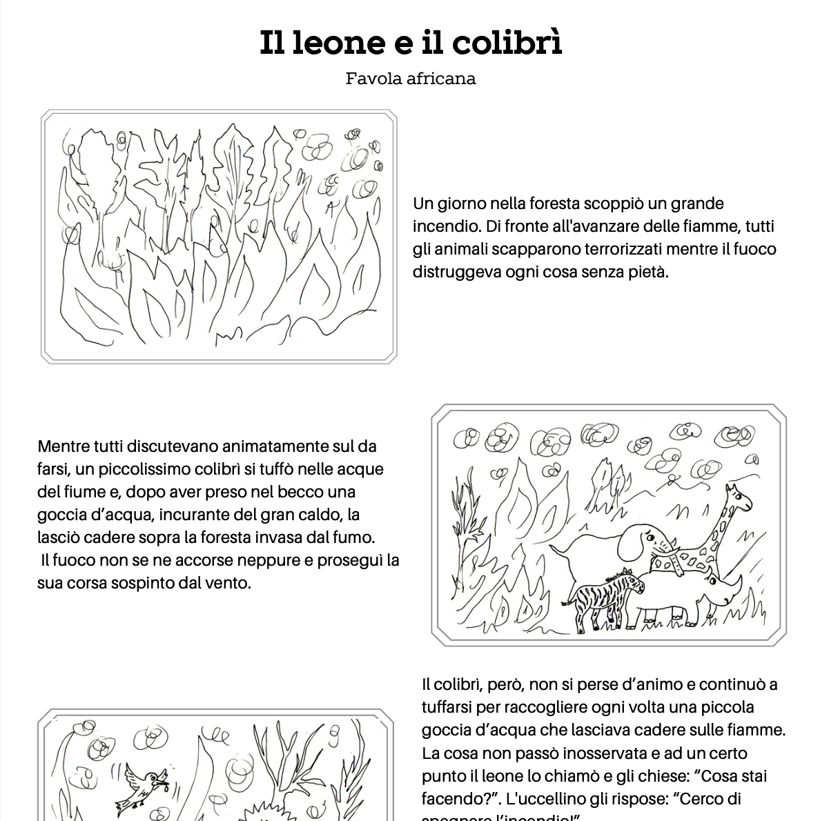 Il leone e il colibrì - Giornata della Terra • Edudoro