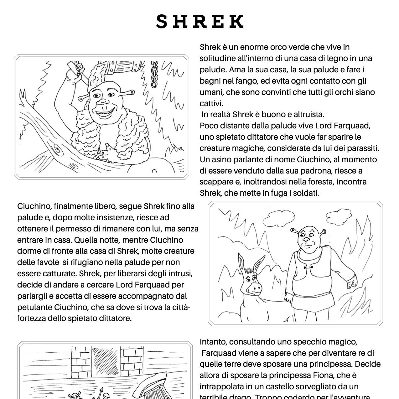 Shrek - schede • Edudoro