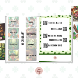 Saint Patrick's Day vocabulary for younger learners with QR codes (AI ...