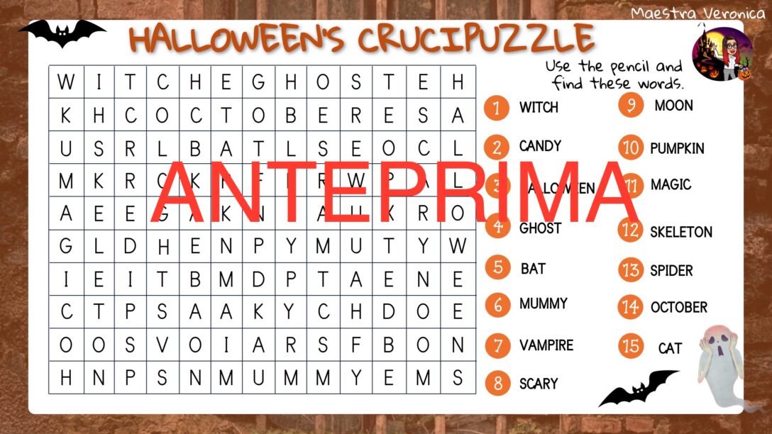 HALLOWEEN CRUCIPUZZLE • Edudoro