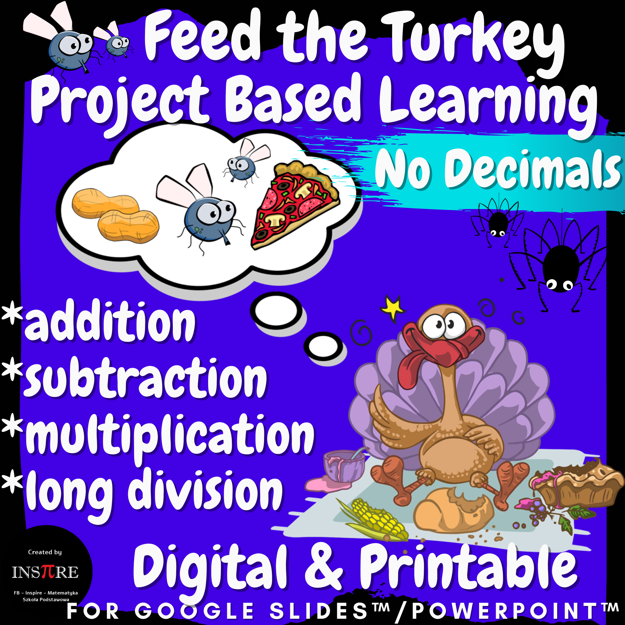 4th Grade Fall Thanksgiving Math Project Based Learning Activity PBL ...