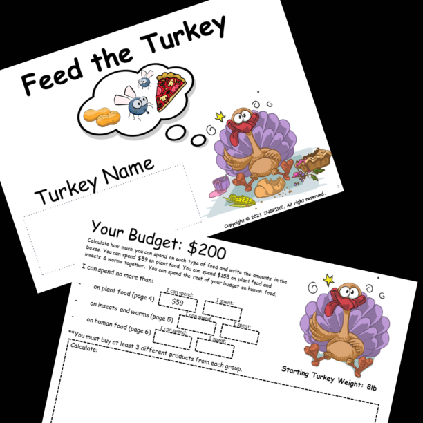 4th Grade Fall Thanksgiving Math Project Based Learning Activity PBL ...
