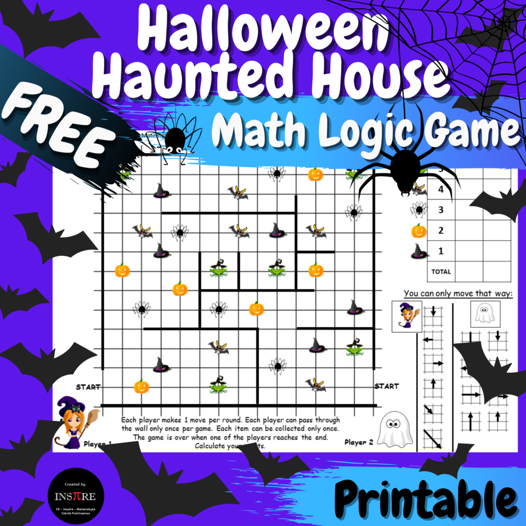FREE Halloween Math Game Haunted House | Logic Game Brain Teasers Logic ...