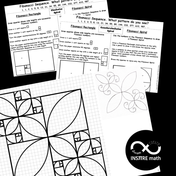 Fibonacci Day Math & Art Project Fibonacci Flowers Spiral Rectangle ...