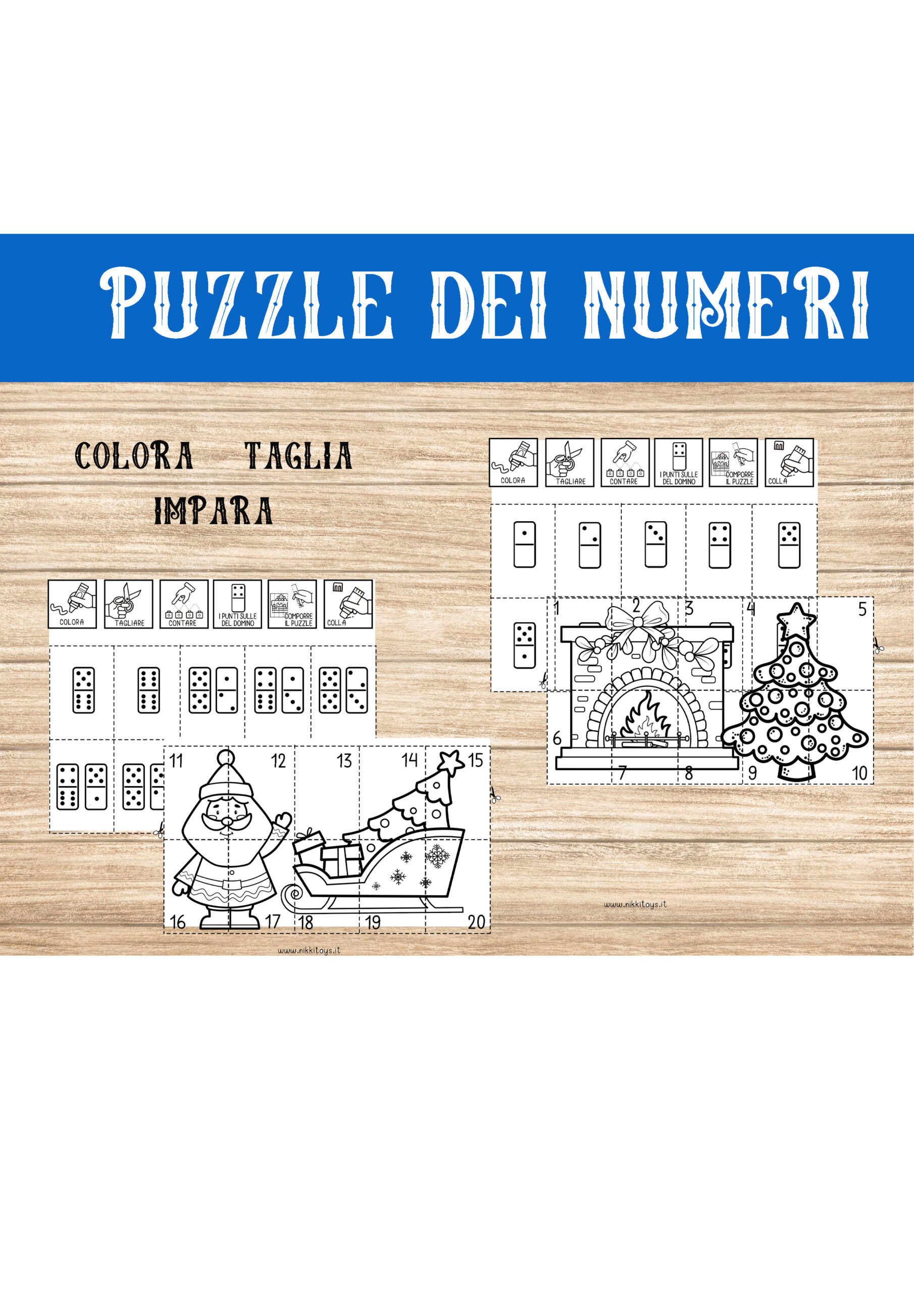 Puzzle dei numeri di Natale • Edudoro