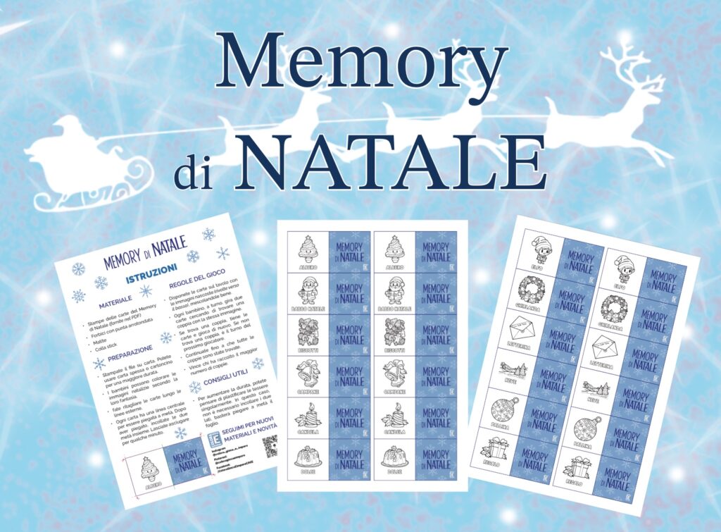 Memory di Natale - Colora, gioca e impara • Edudoro