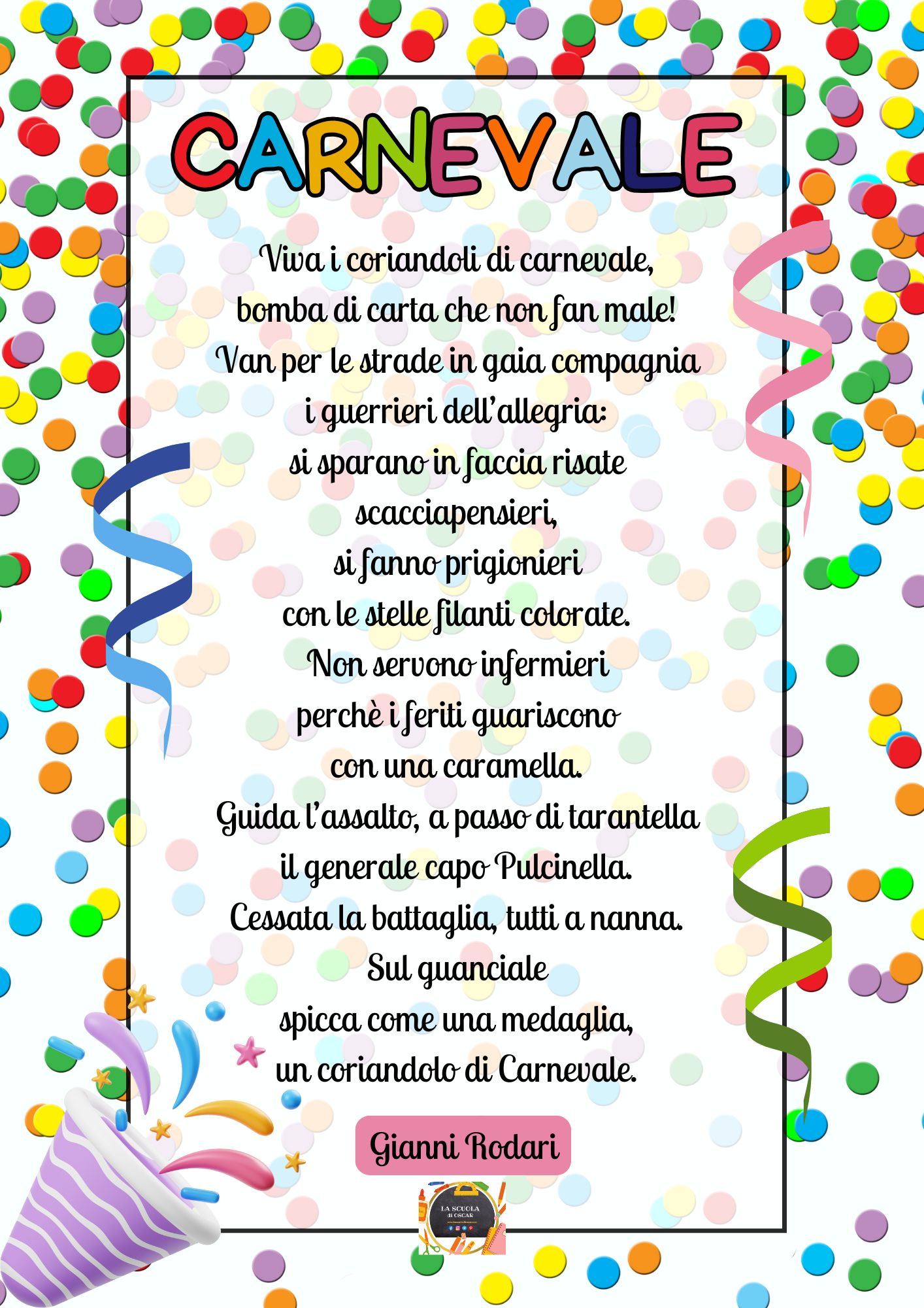 CARNEVALE di Gianni Rodari - Filastrocca di Carnevale • Edudoro