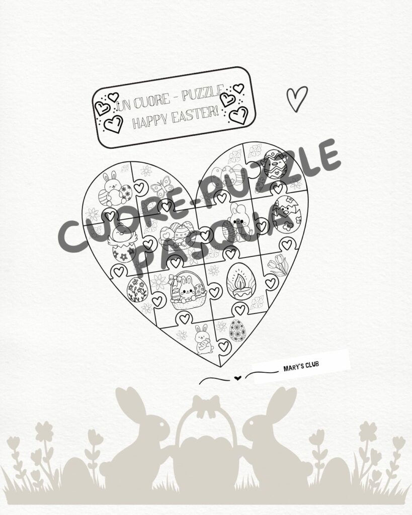 Pasqua...un cuore-puzzle • Edudoro