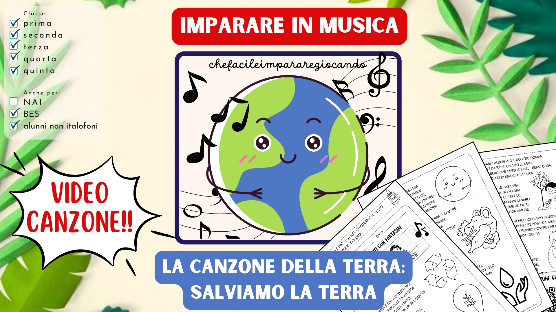 GIORNATA MONDIALE DELLA TERRA - CANZONE TESTO VIDEO- 22 APRILE • Edudoro