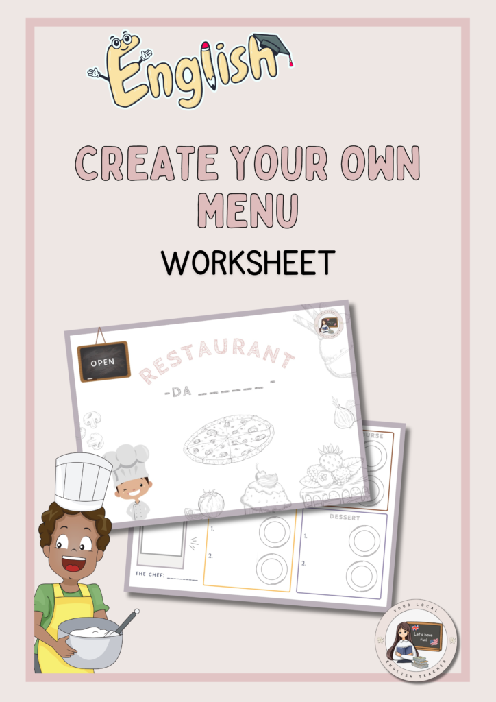 CREATE YOUR OWN MENU - VOCABULARY AND SPEAKING GAME | CREA IL TUO MENÙ ...