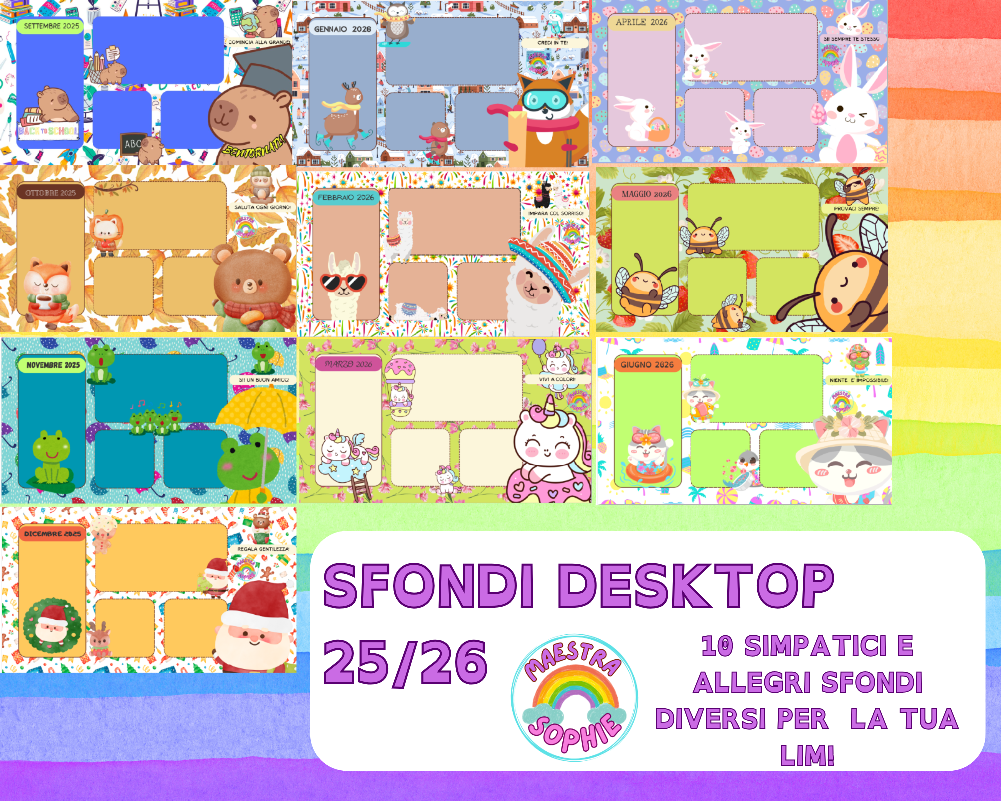 10 SFONDI DESKTOP PER LIM-SMARTBOARD-PC • Edudoro
