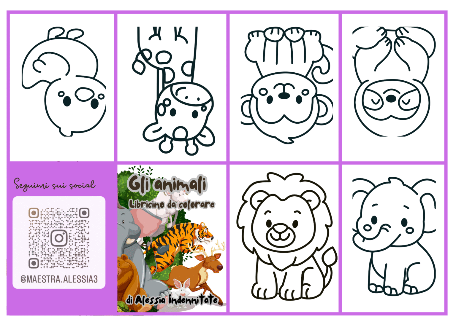 Libricino da colorare - Gli animali • Edudoro