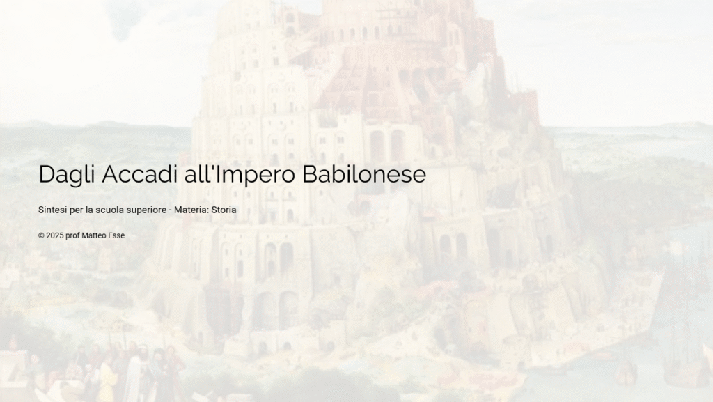 Accadi e Babilonesi: Sintesi, Codice di Hammurabi e Verifica (PPTX ...